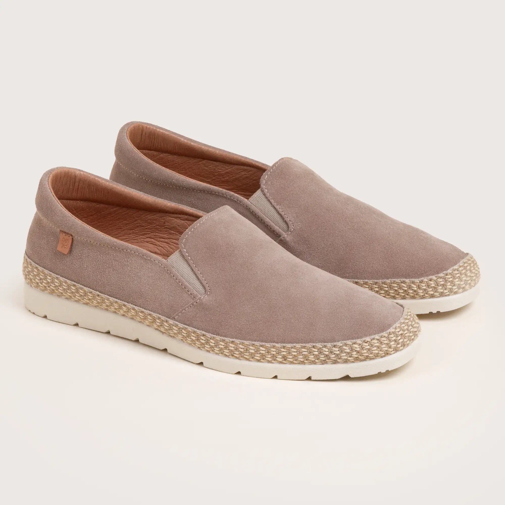 Teo Taupe Suede Loafers & Comfortable Slip On Shoes